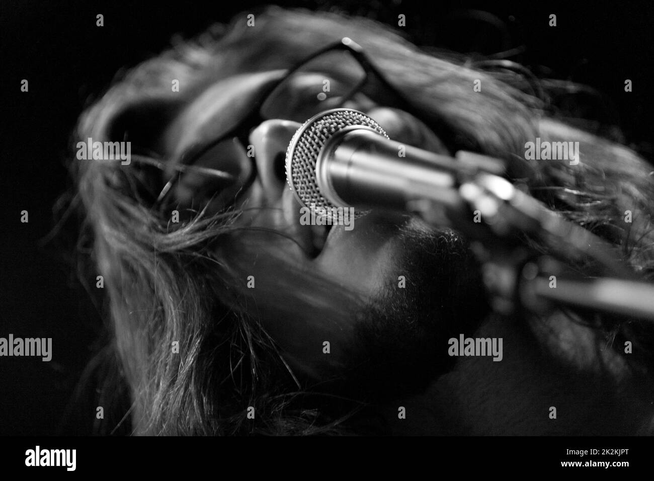 Rasta hair singer performing live on stage Stock Photo - Alamy