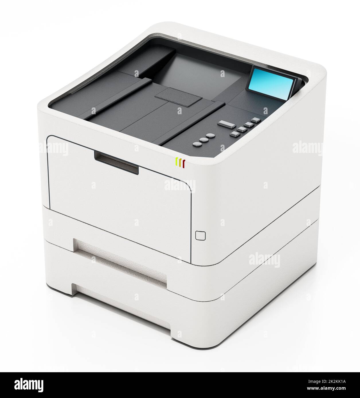 Generic laser printer isolated on white background. 3D illustration ...