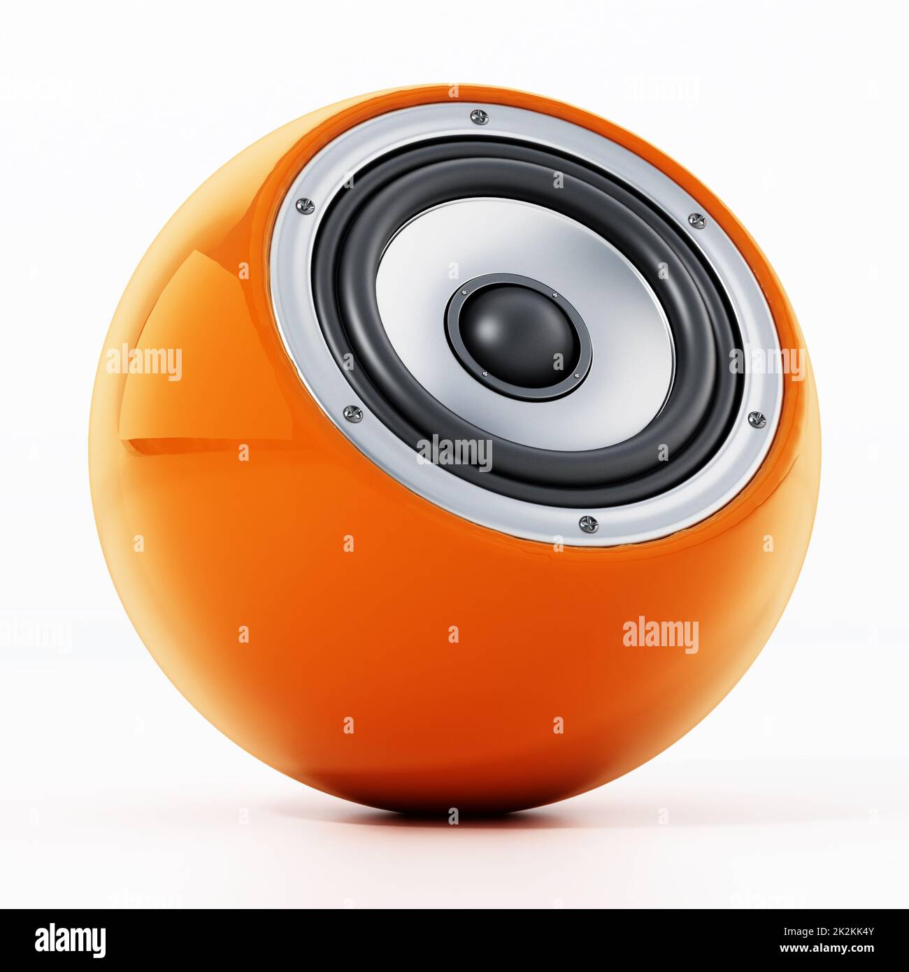 Generic smart speaker isolated on white background. 3D illustration ...