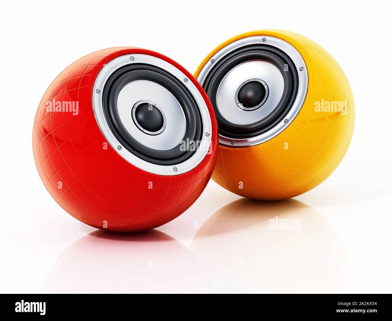 Generic smart speakers isolated on white background. 3D illustration ...
