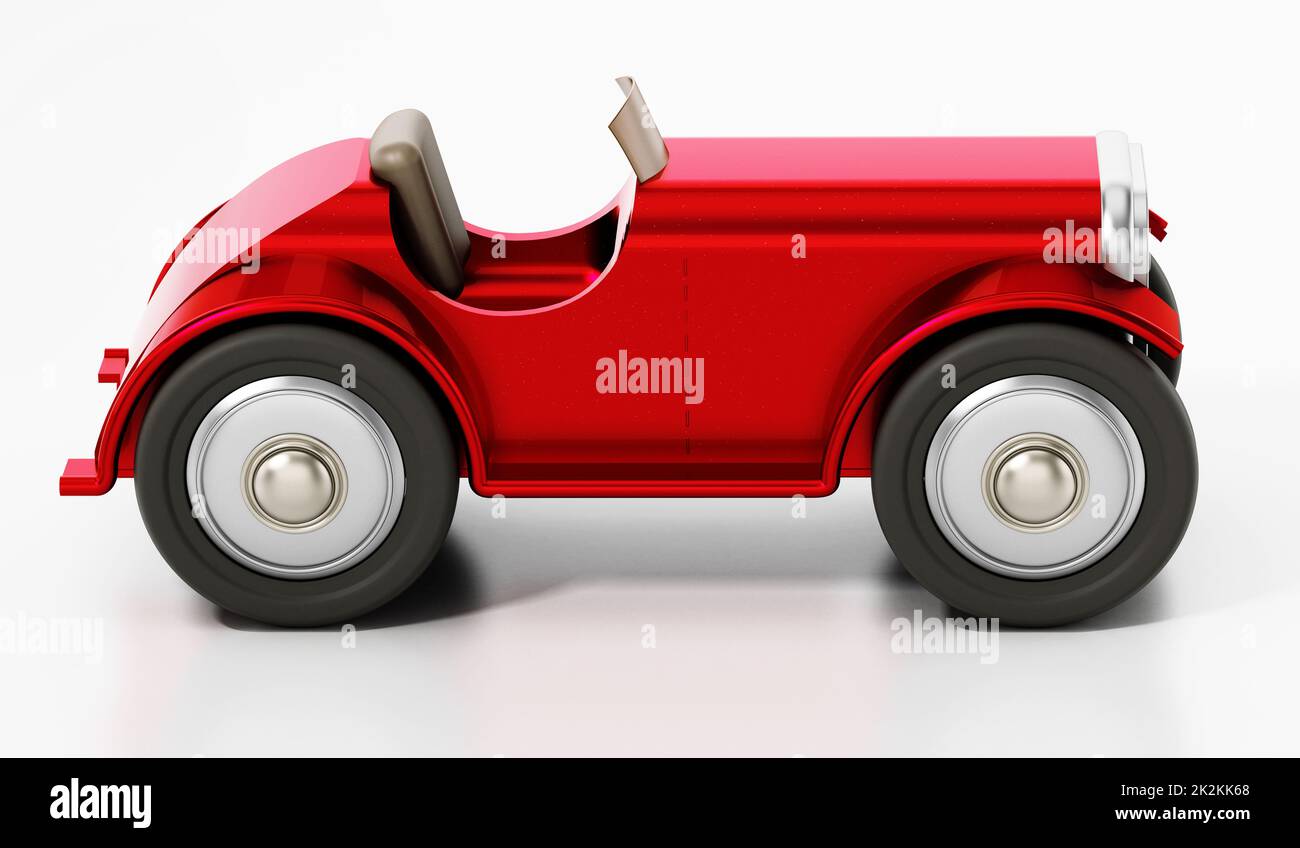 Vintage model car isolated on white background. 3D illustration Stock ...