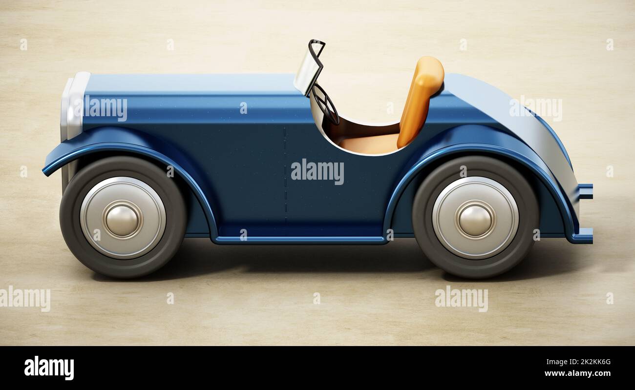 Vintage model car on vintage background. 3D illustration Stock Photo ...