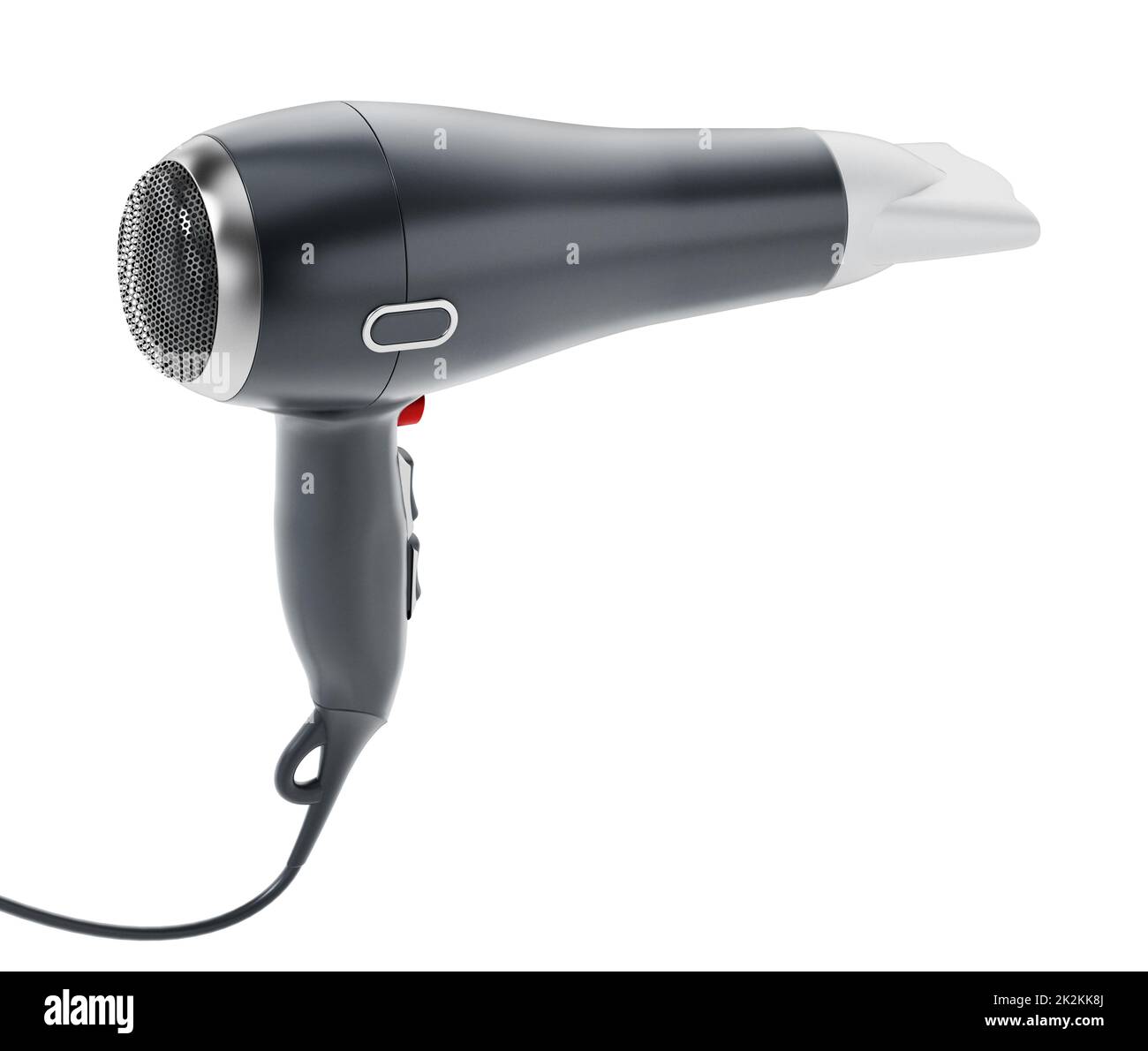 Professional Hair Dryer Isolated On White Background 3d Illustration