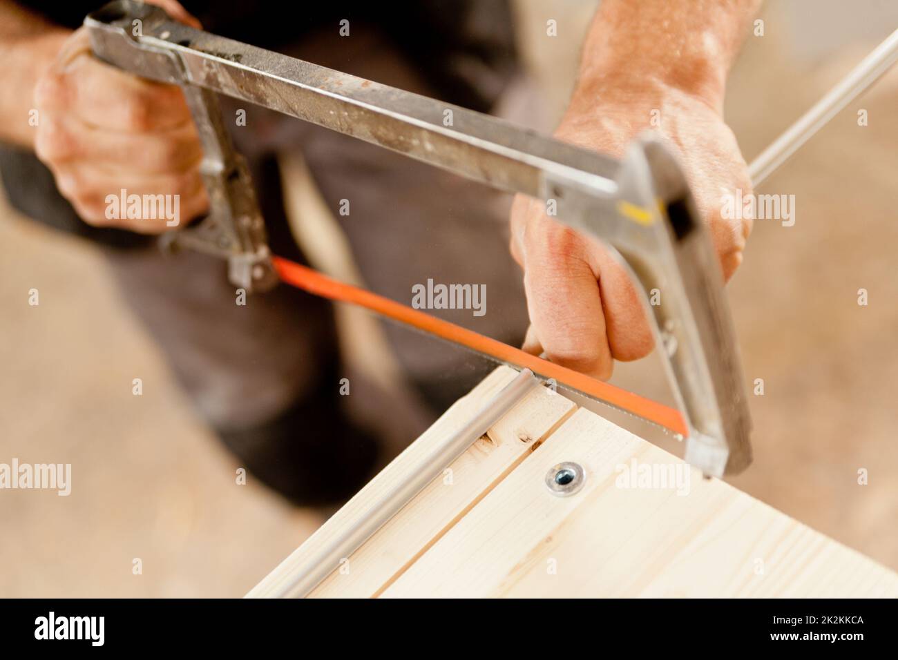 hacksaw used by a carpenter Stock Photo - Alamy