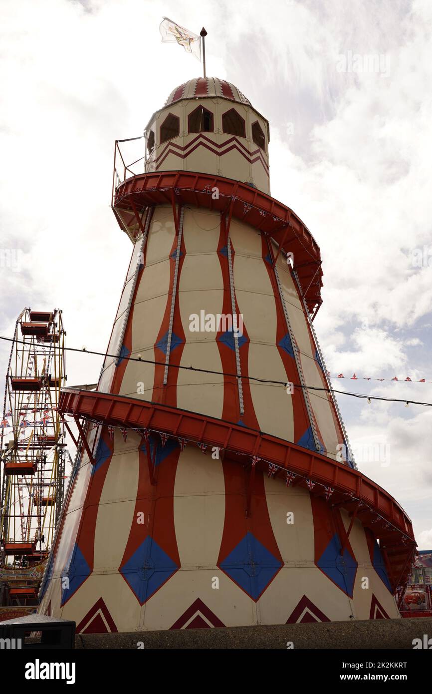 Traditional British helter skelter Stock Photo - Alamy