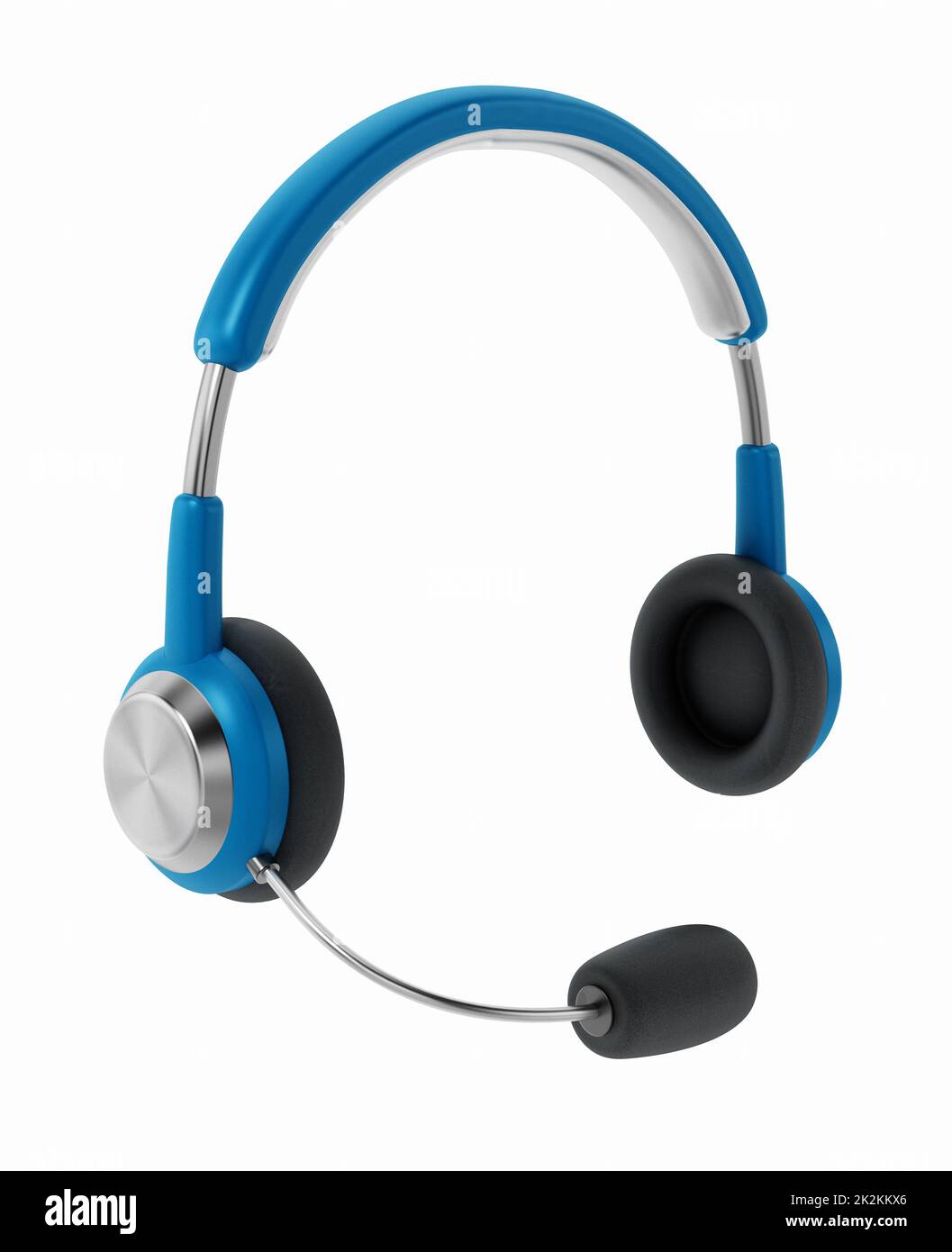 Generic headset isolated on white background. 3D illustration Stock ...