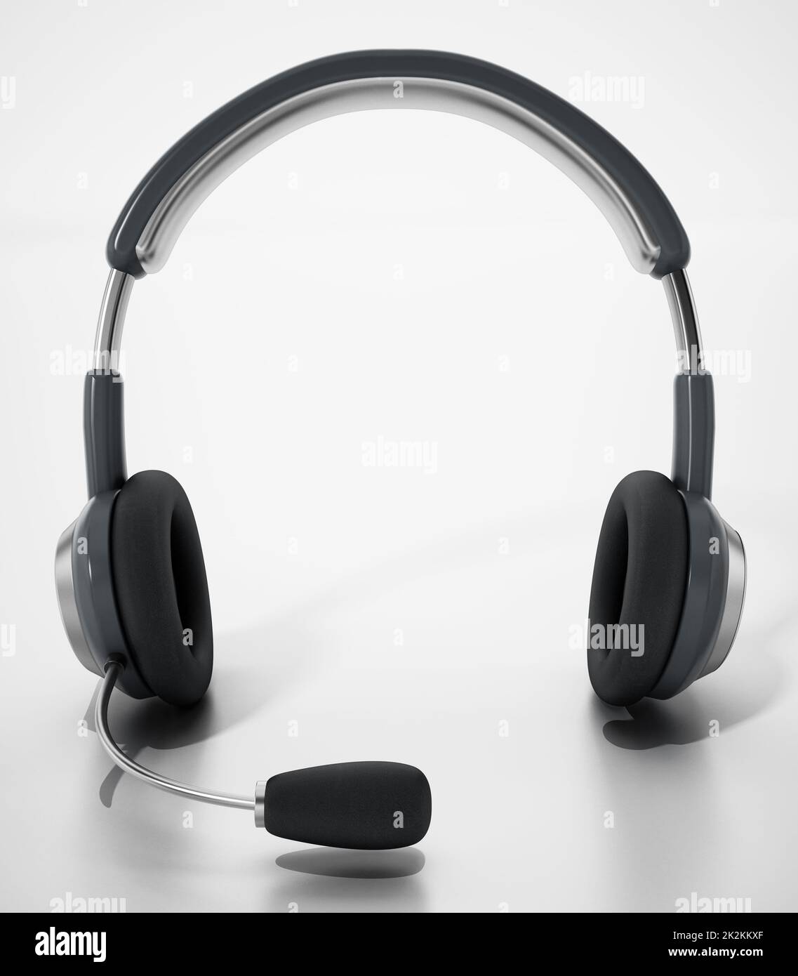 Generic headset isolated on white background. 3D illustration Stock ...