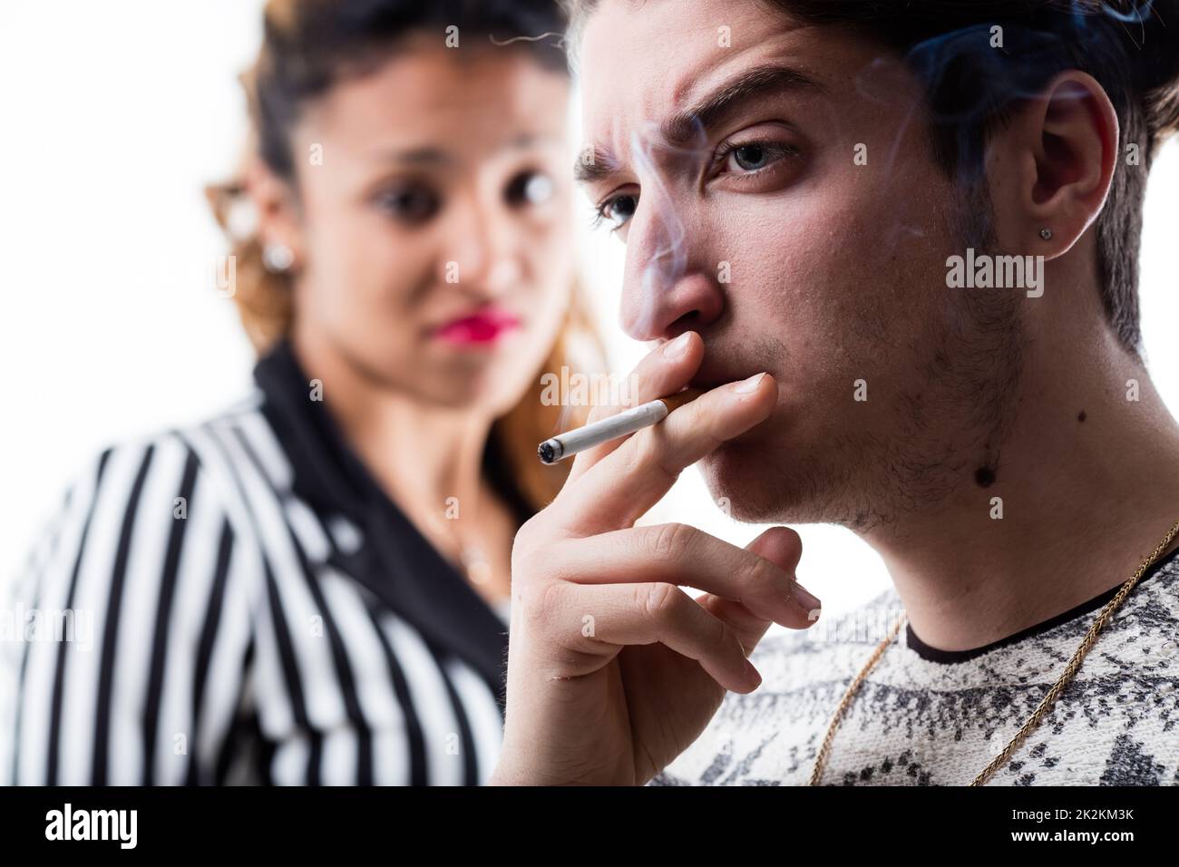 Healthy woman unhealthy man hi-res stock photography and images - Alamy