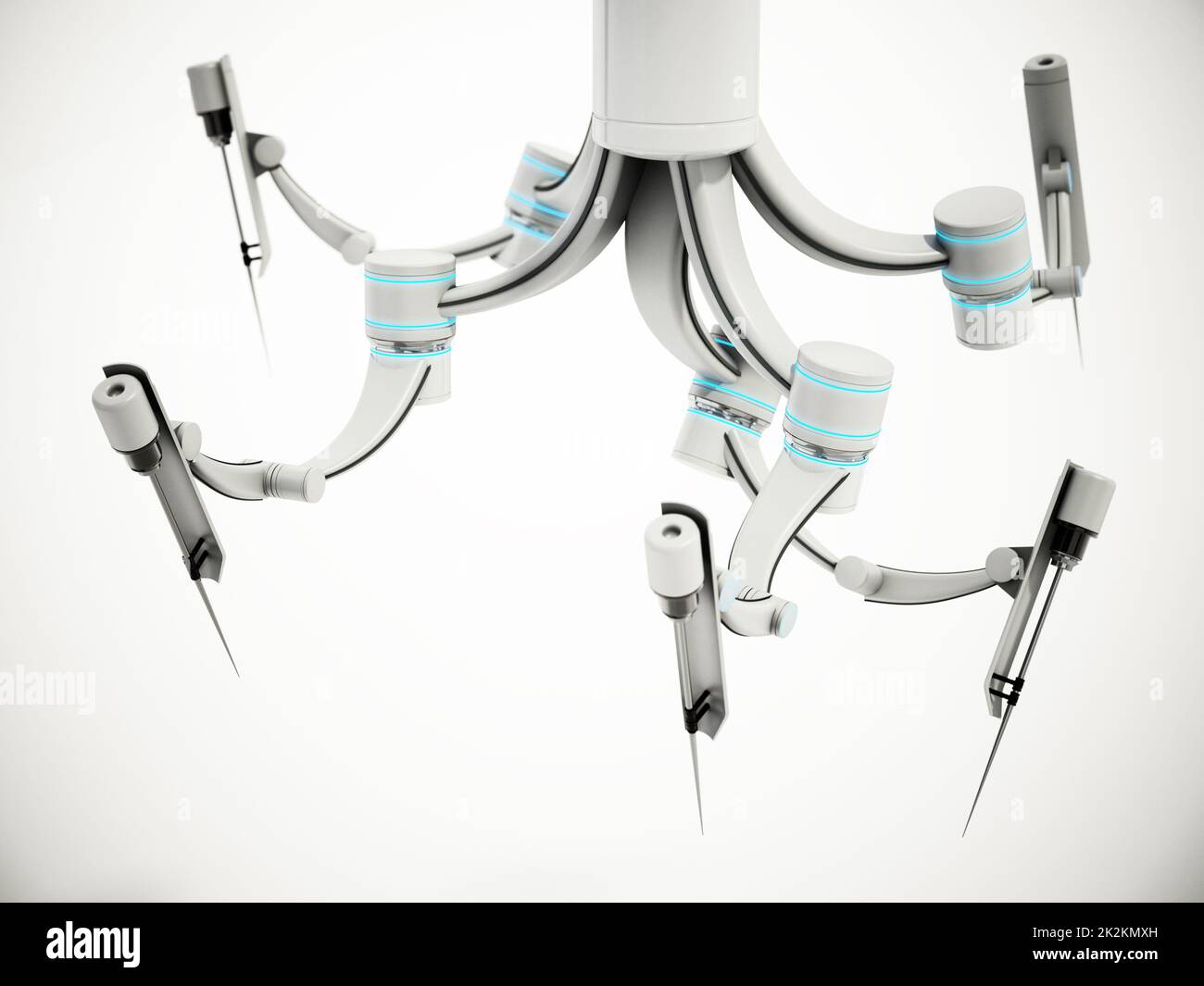 Robotic arms for robotic assisted surgery isolated on white background ...