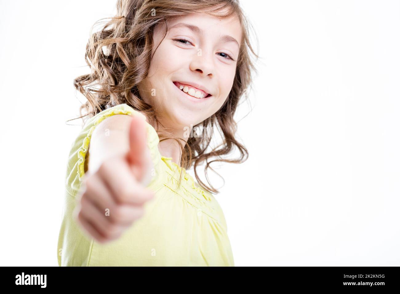 Happy Little Girl Thumbs Up