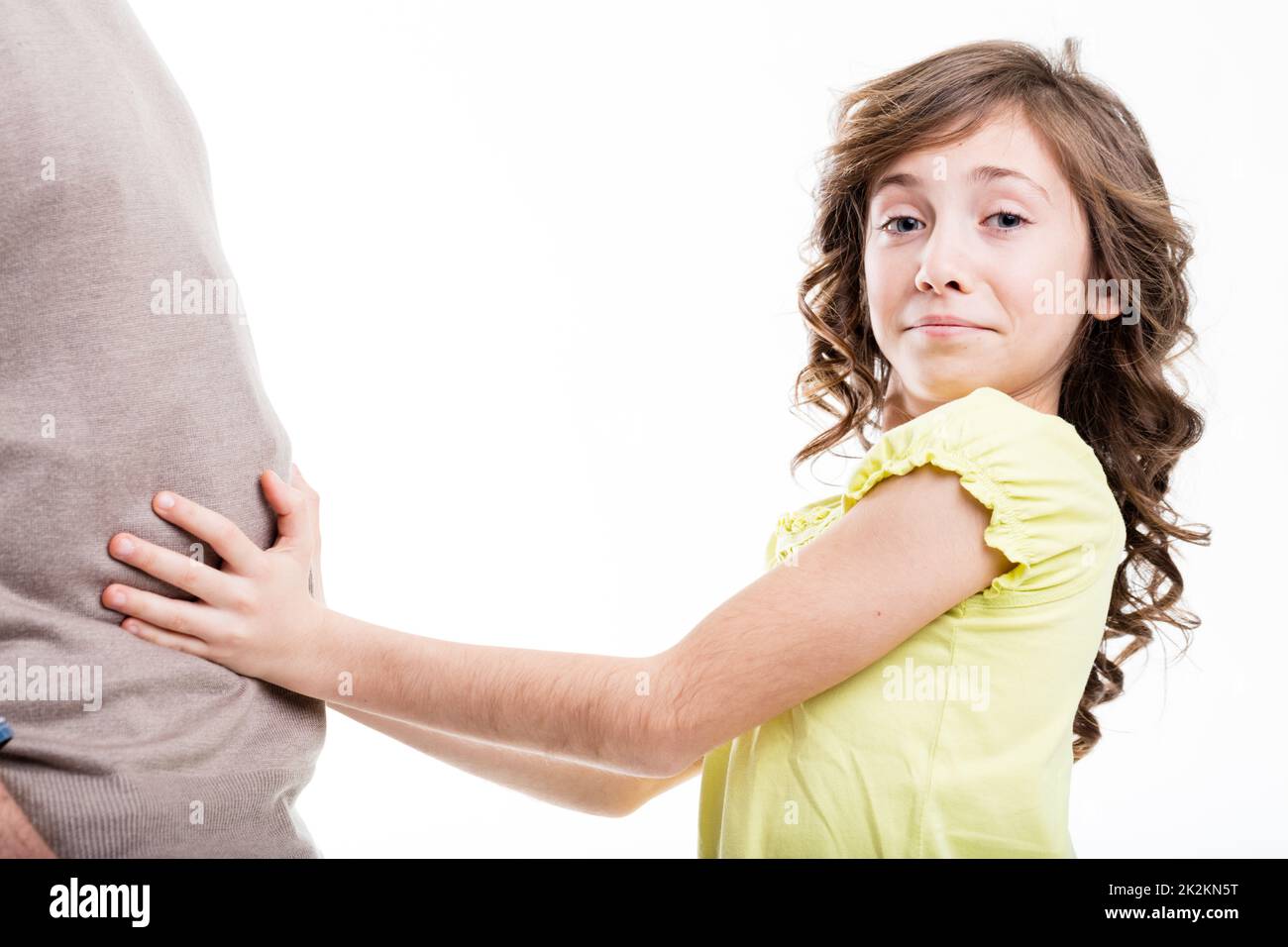 oh daddy what a big belly! Stock Photo - Alamy