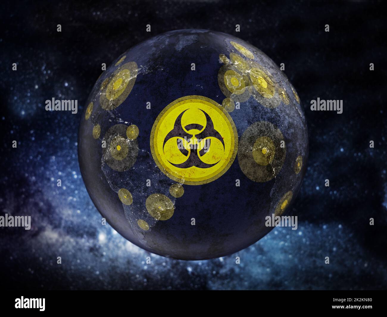 Pandemia map featuring red population zones. 3D illustration Stock ...