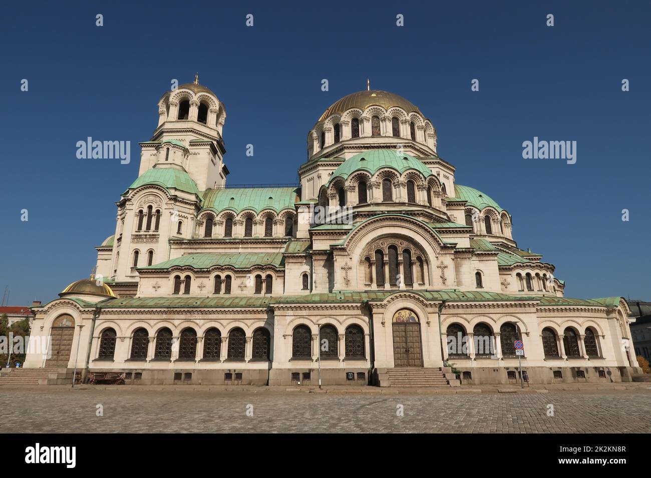 The many windows and domes of the St. Alexander Nevsky Cathedral in ...