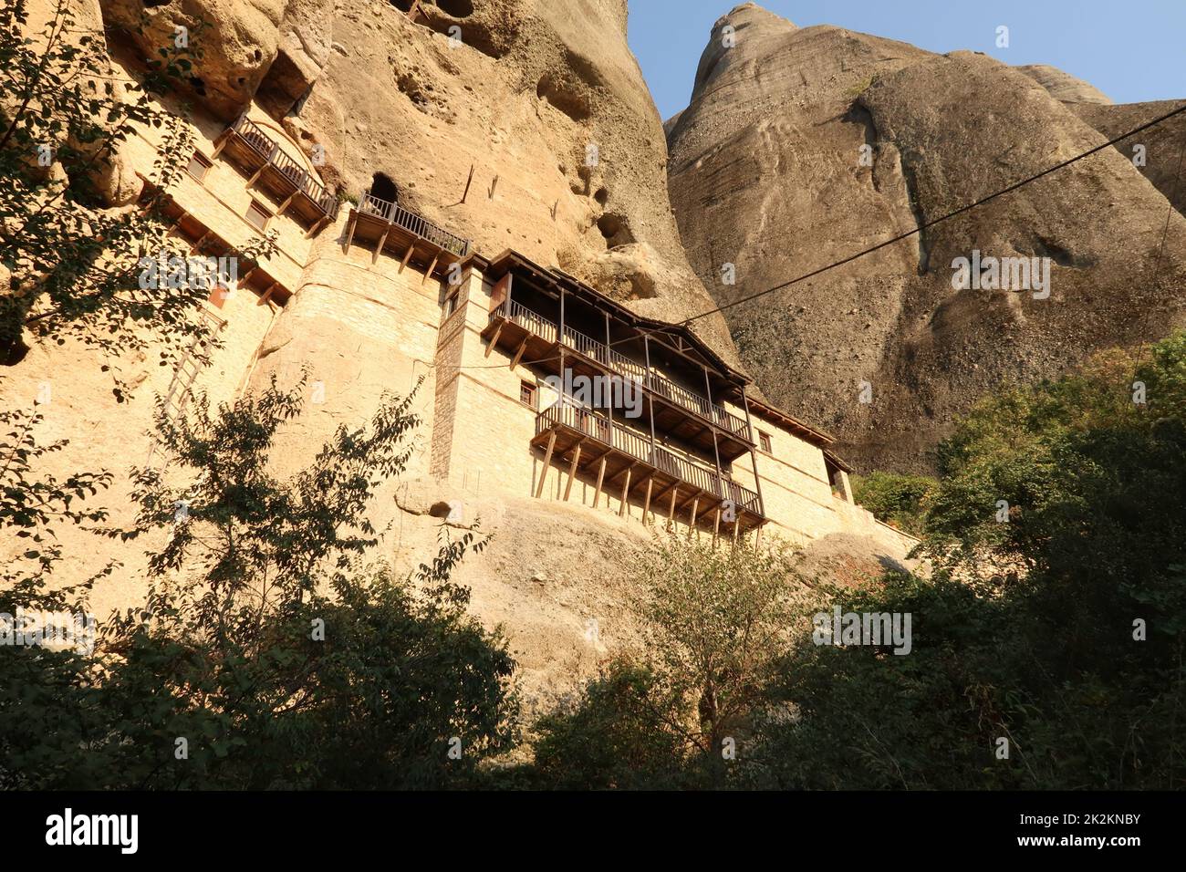 View onto the fascinating Monastery of St. Anthony in Meteora, built ...