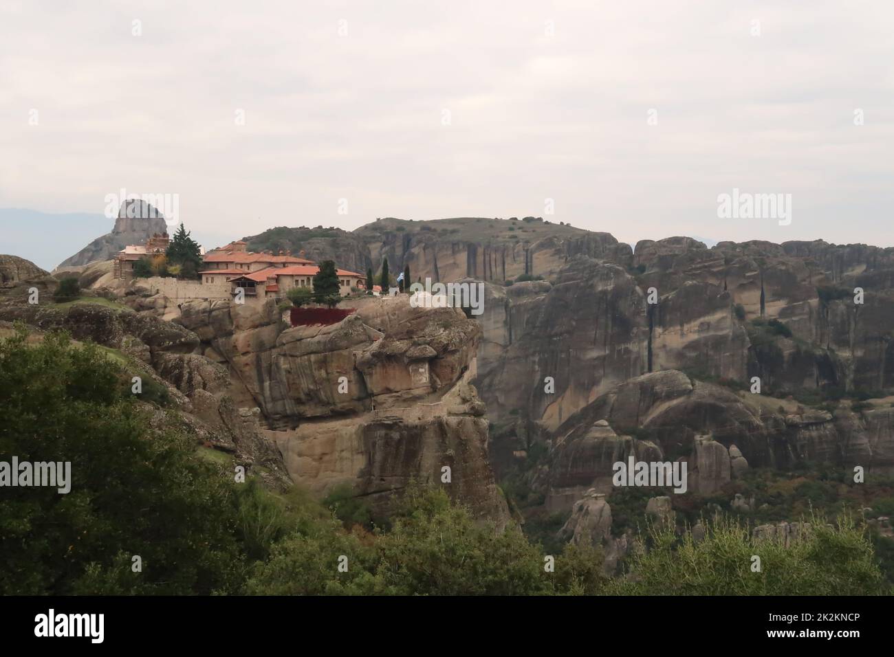 View onto the Monastery of the Holy Trinity from a distance Stock Photo ...