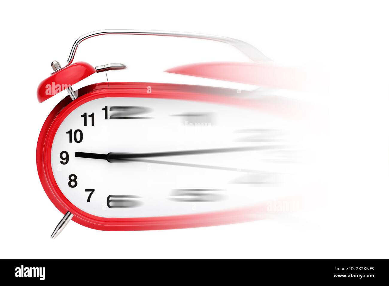 Time flies concept. Alarm clock with motion blur Stock Photo - Alamy