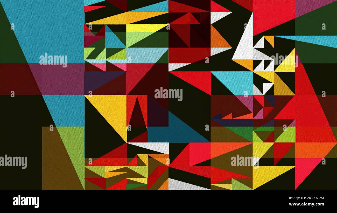 Abstract neon triangles geometric background hi-res stock photography ...