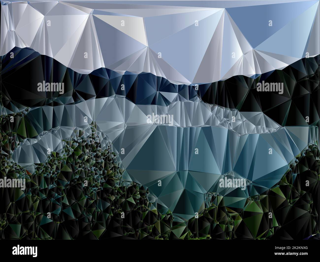 Artwork of abstract composition made with geometrical shapes and ...