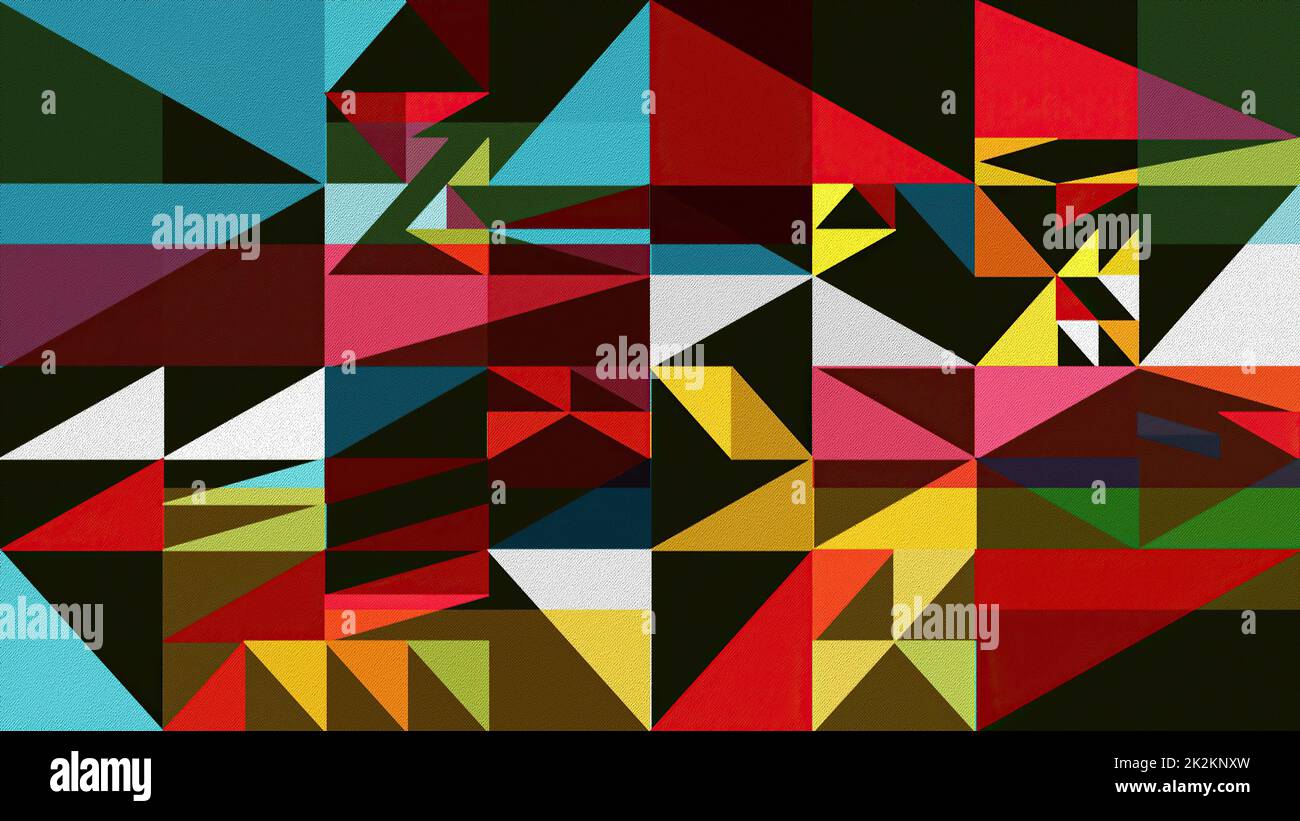 Artwork of abstract composition made with geometrical shapes Stock ...