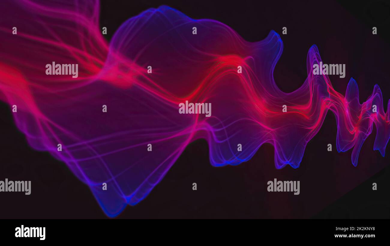 Abstract Digital Wave And Smoke Flow Background Stock Photo - Alamy
