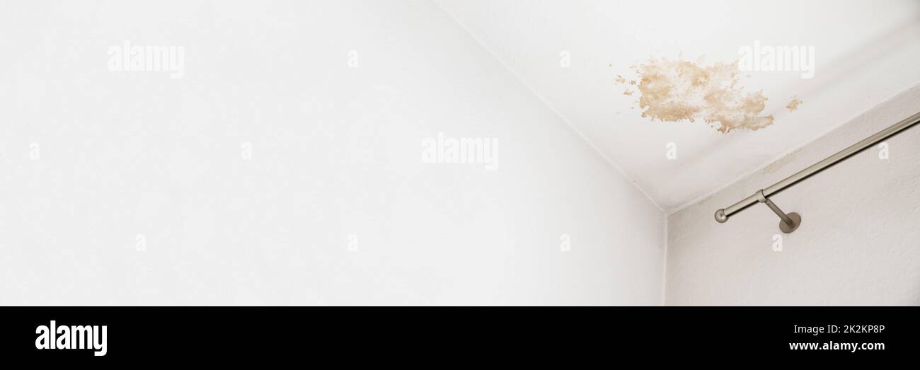 Ceiling Damaged By Water Leak Stock Photo - Alamy