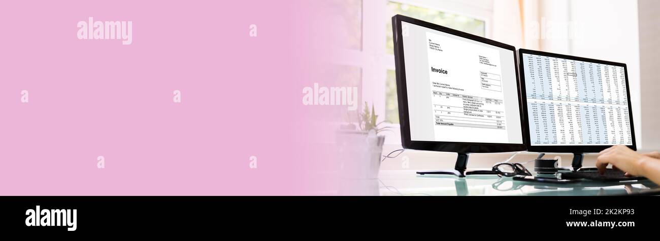 Analyst Working With Spreadsheet Stock Photo - Alamy