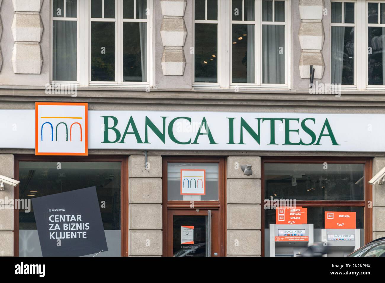 Belgrade, Serbia - June 7, 2022: Logo of Intesa Sanpoalo Banka Stock ...