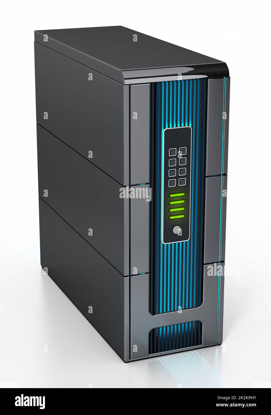 Generic network server isolated on white background. 3D illustration ...