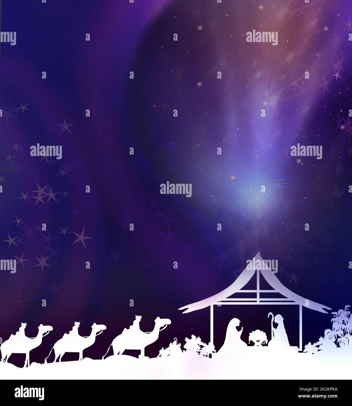 Biblical scene - birth of Jesus in Bethlehem Stock Photo - Alamy