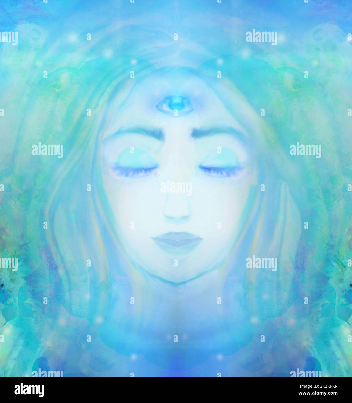 Woman with third eye, psychic supernatural senses Stock Photo - Alamy