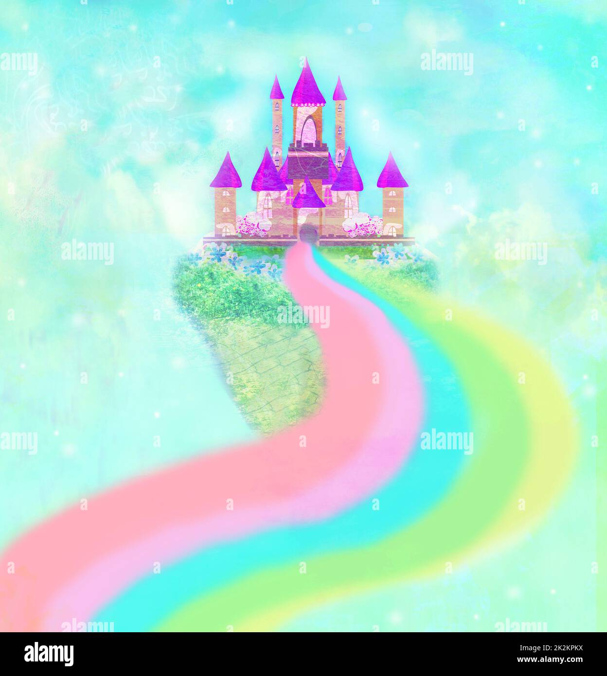 Magic Fairy Tale Castle in clouds Stock Photo - Alamy