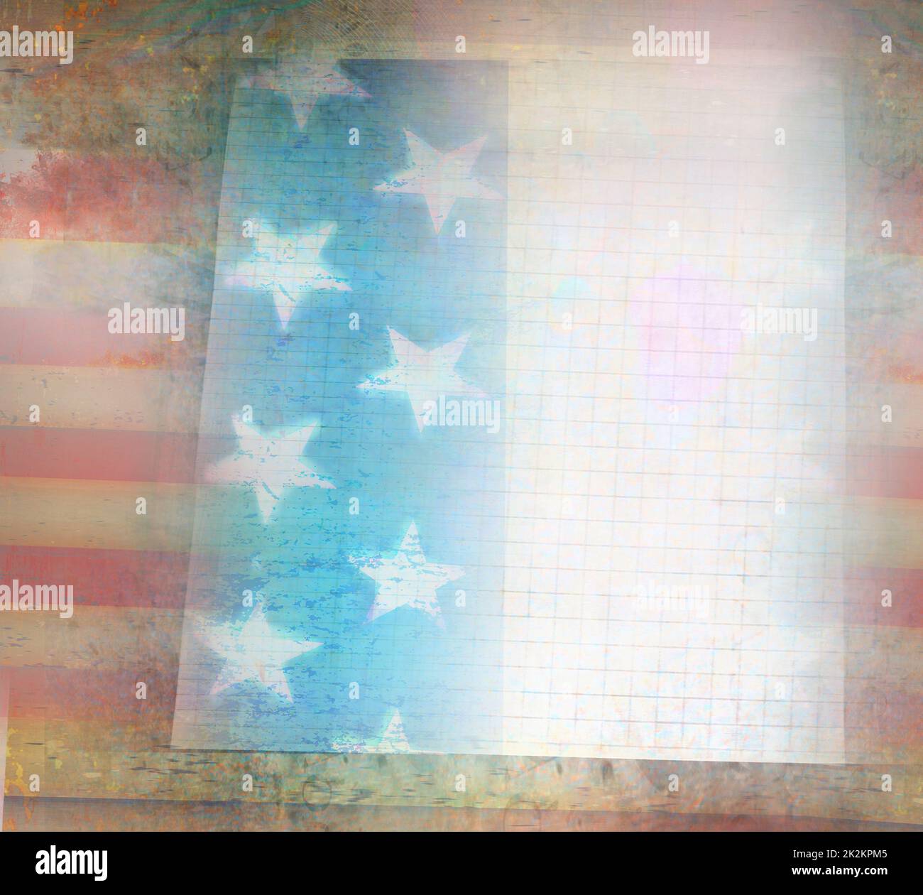 Grungy american flag frame Stock Photo - Alamy