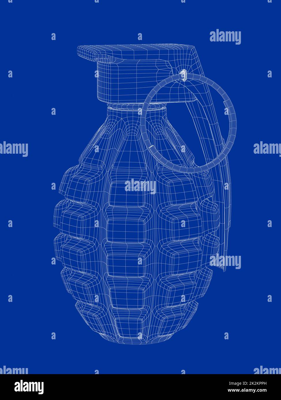 3D model of hand grenade Stock Photo - Alamy