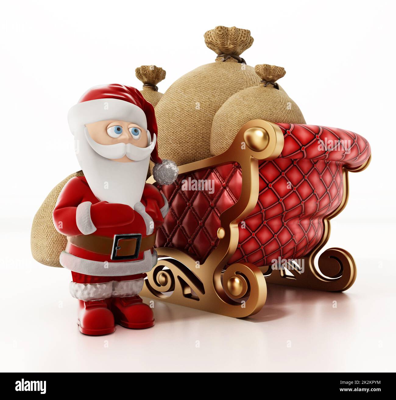 Santa sleigh cartoon hi-res stock photography and images - Alamy
