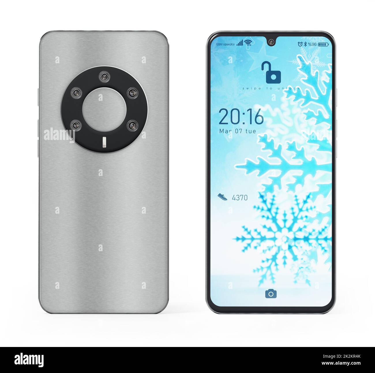 Generic smartphone with fictitious screen interface and camera design ...