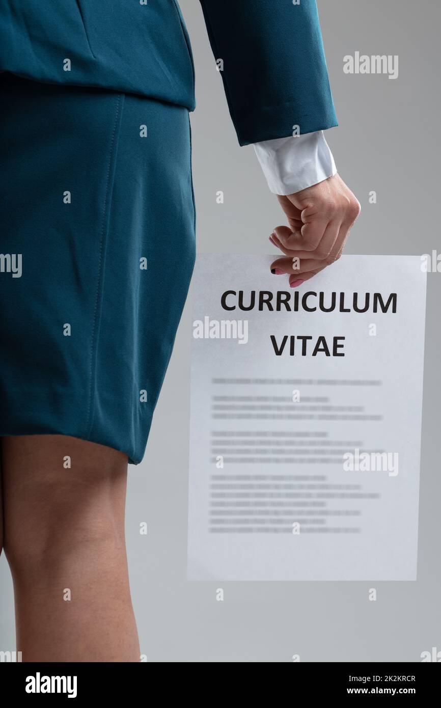 Applicant holding a cv hi-res stock photography and images - Alamy