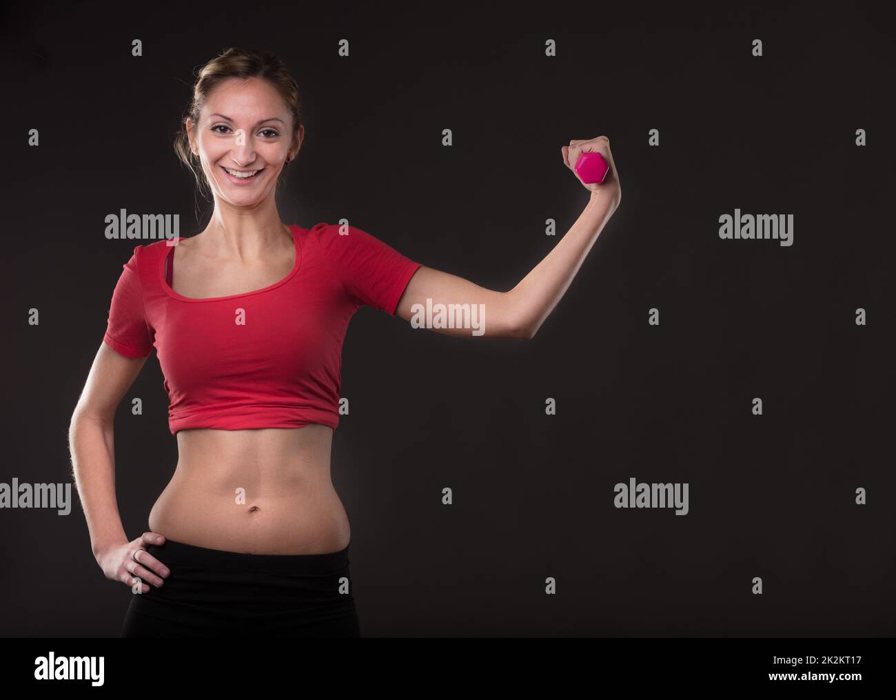 portrait of smiling athlete weightlifting Stock Photo - Alamy