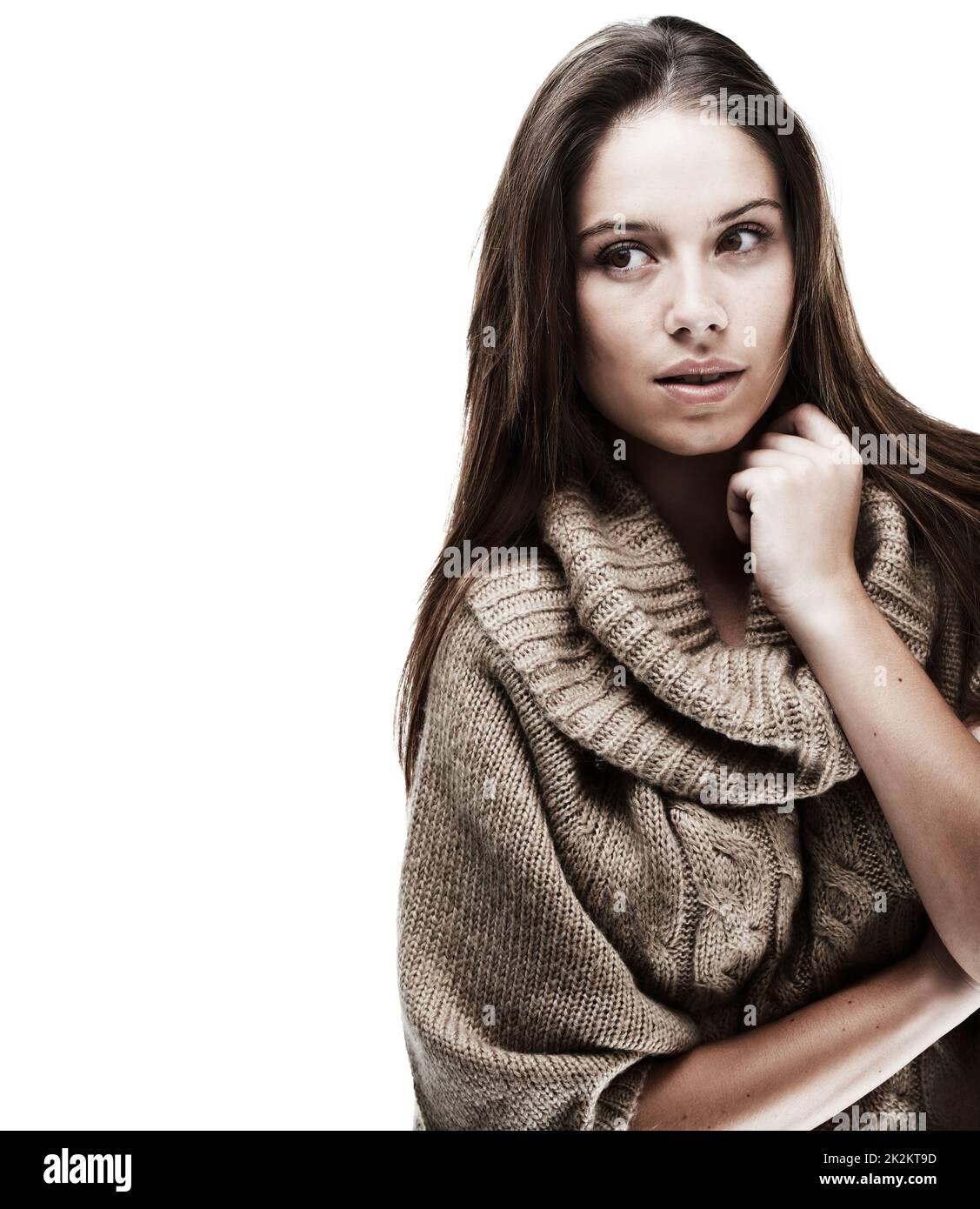 Skin thats softer than soft. Studio shot of a beautiful young woman ...