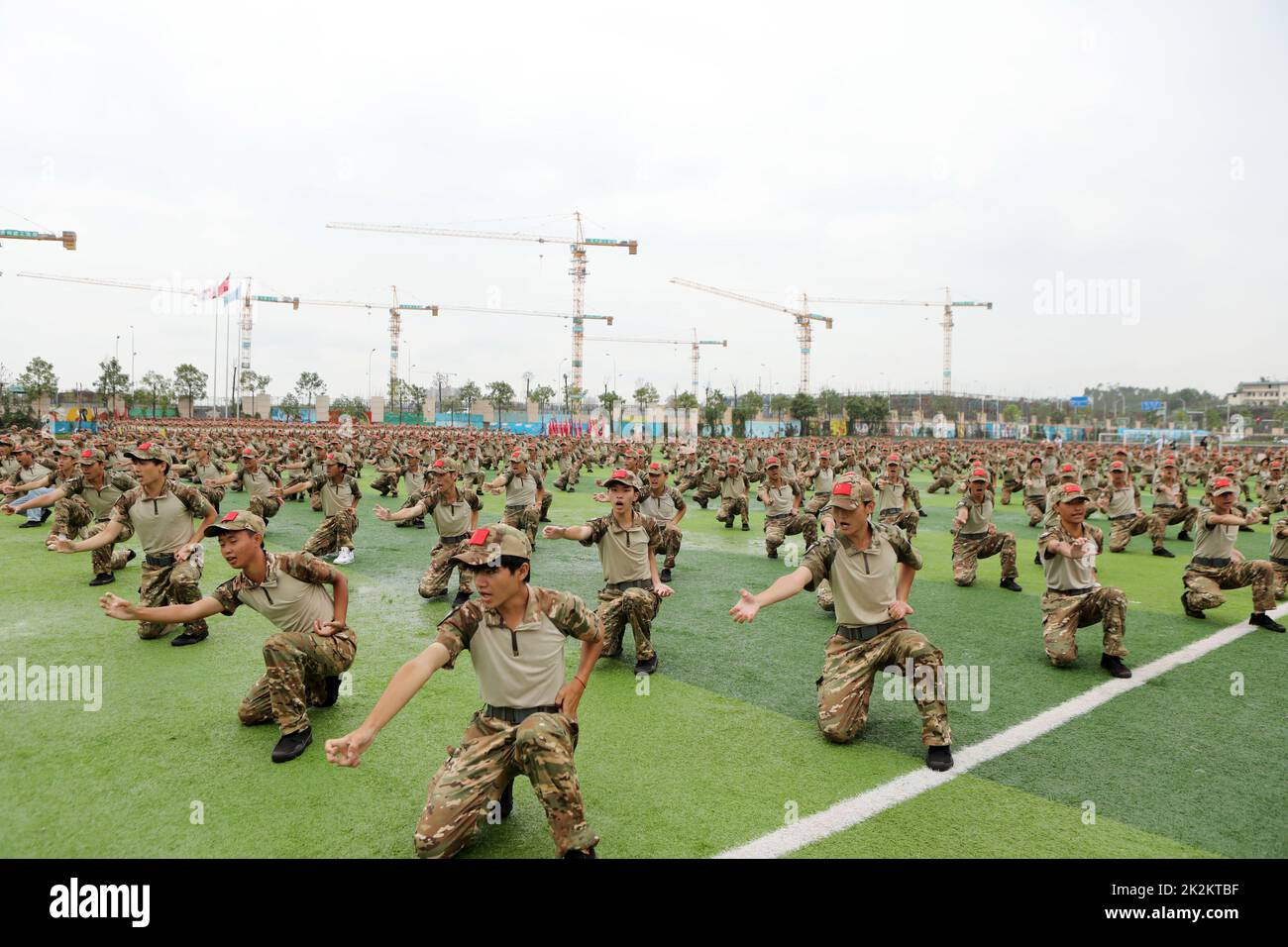 CHONGQING, CHINA - SEPTEMBER 23, 2022 - College students military ...