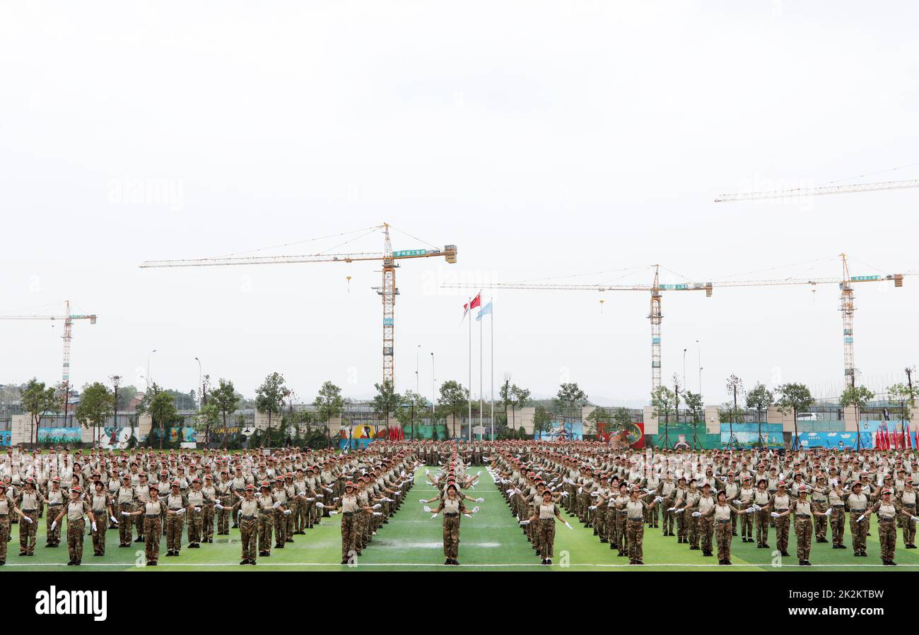 CHONGQING, CHINA - SEPTEMBER 23, 2022 - College students military ...