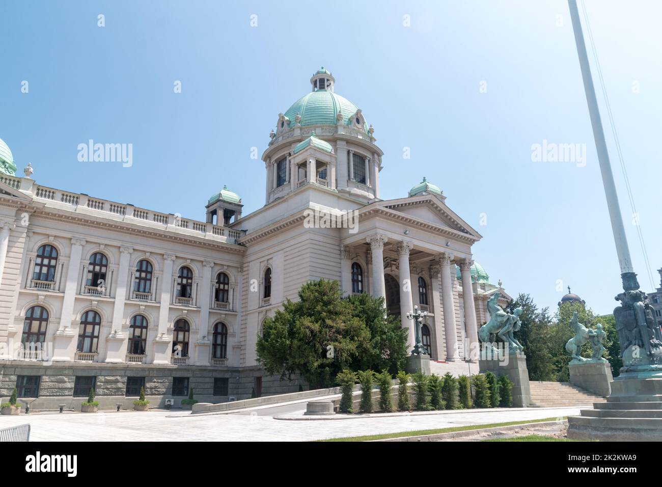 Belgrade, Serbia - June 7, 2022: Main entrance to House of the National ...