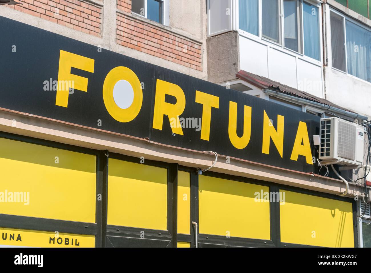Timisoara, Romania - June 8, 2022: Logo and sign of Fortuna betting ...