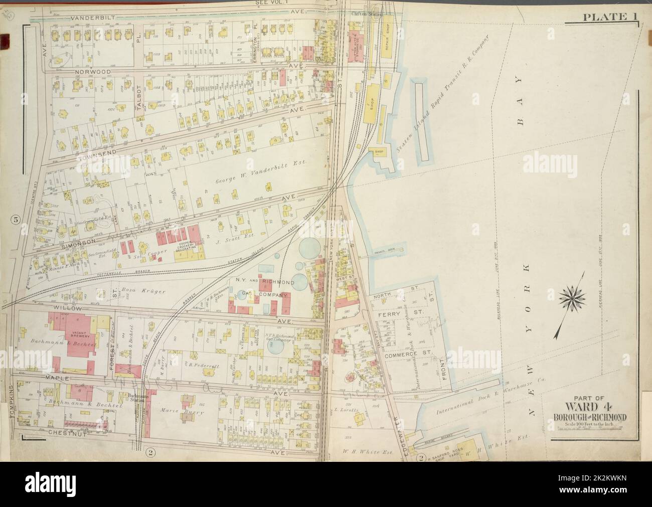 Map of vanderbilt hi-res stock photography and images - Alamy