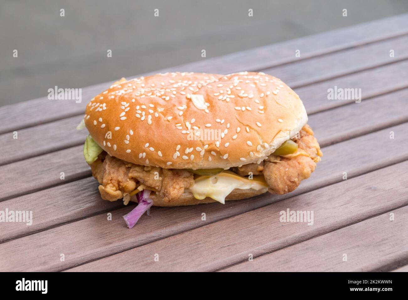 Oradea, Romania - June 9, 2022: KFC Real Burger Picant Stock Photo - Alamy