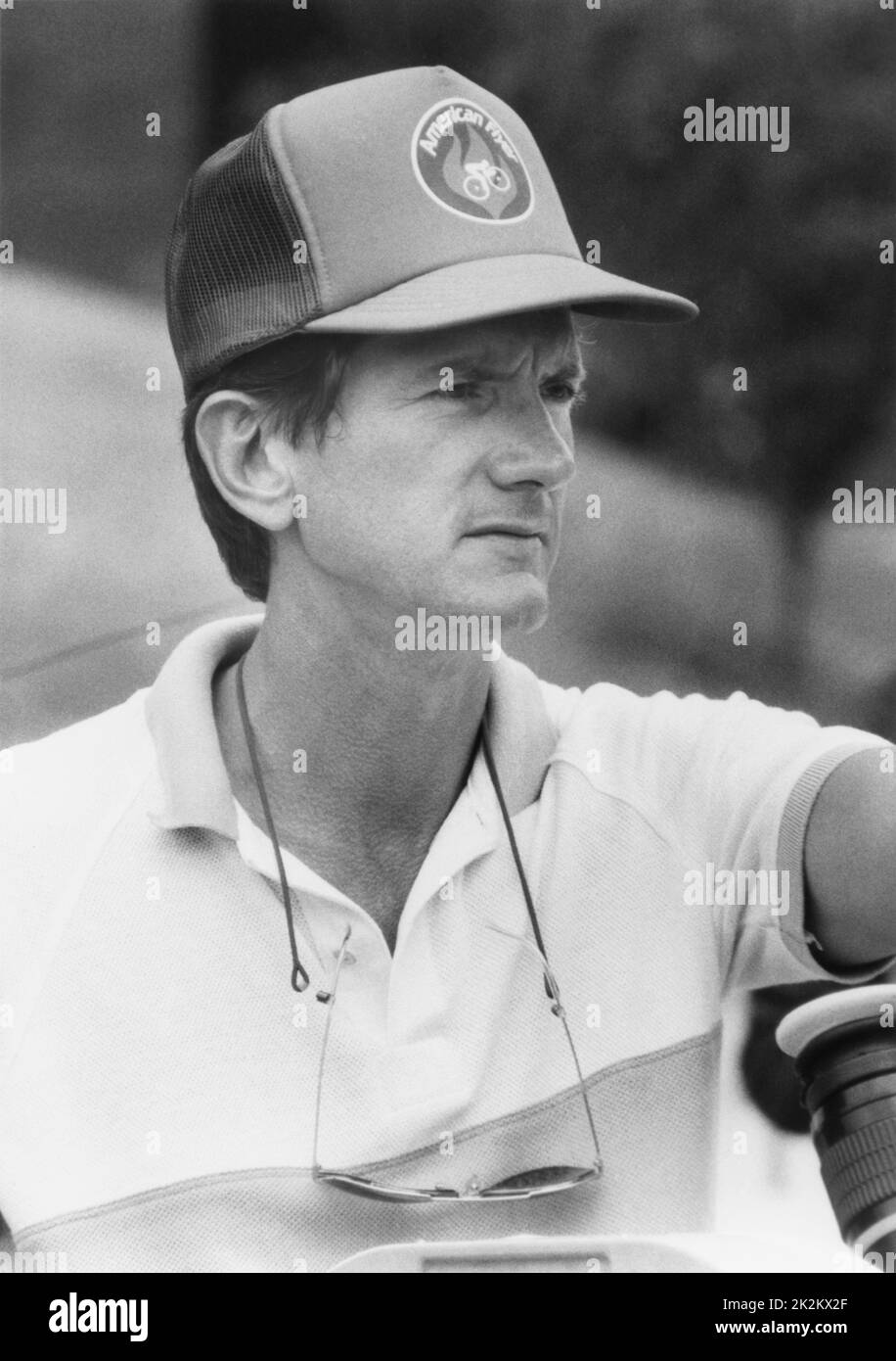 John Badham on the set American Flyers USA, 1985 Stock Photo - Alamy