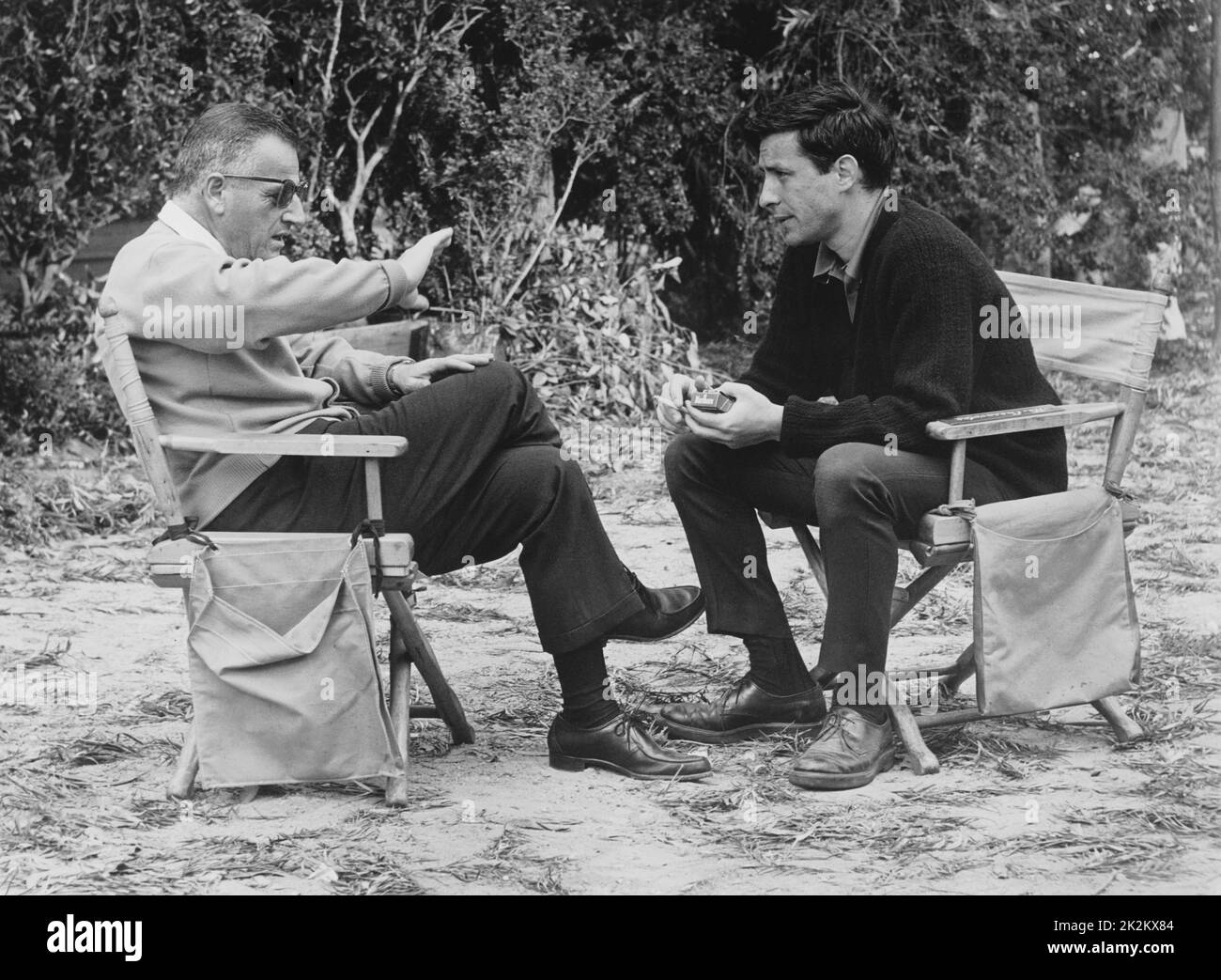 Director John Cassavetes with Stanley Kramer on the set. A Child is ...