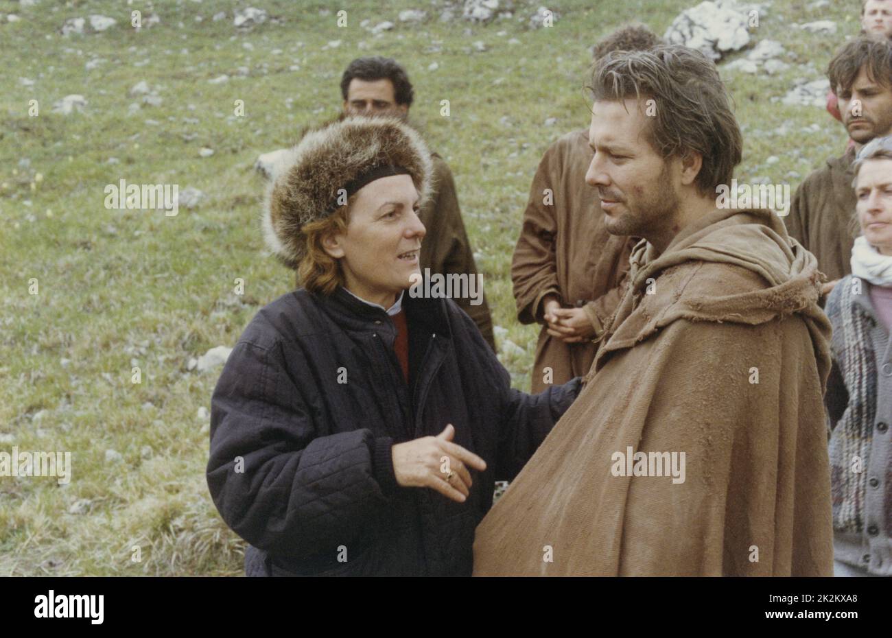 Director Liliana Cavani on the set with Mickey Rourke Francesco Italy ...