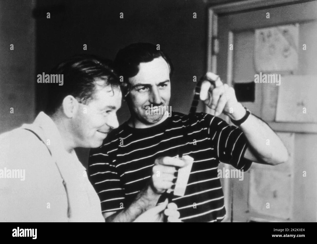 American animator and producer Walt Disney during the editing of ...