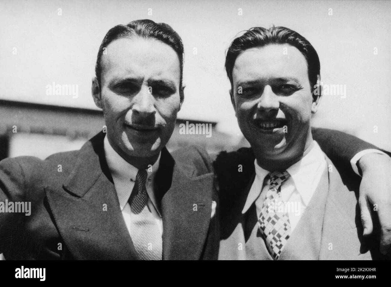Robert Florey with actor Rod La Rocque in 1924 at Thomas Harper Ince ...