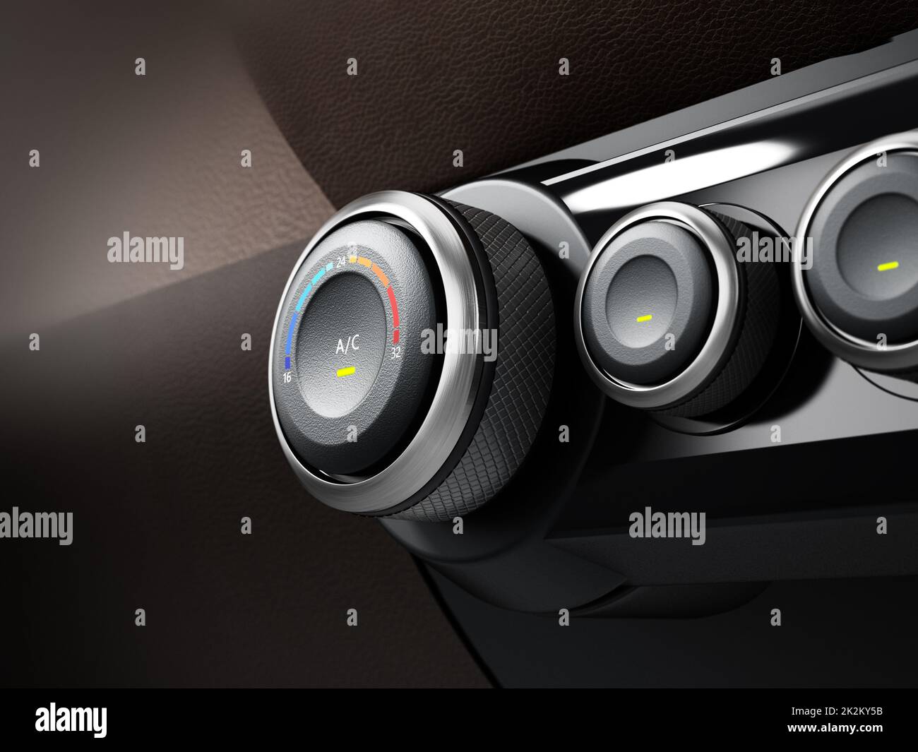AC button of a modern car. 3D illustration Stock Photo - Alamy